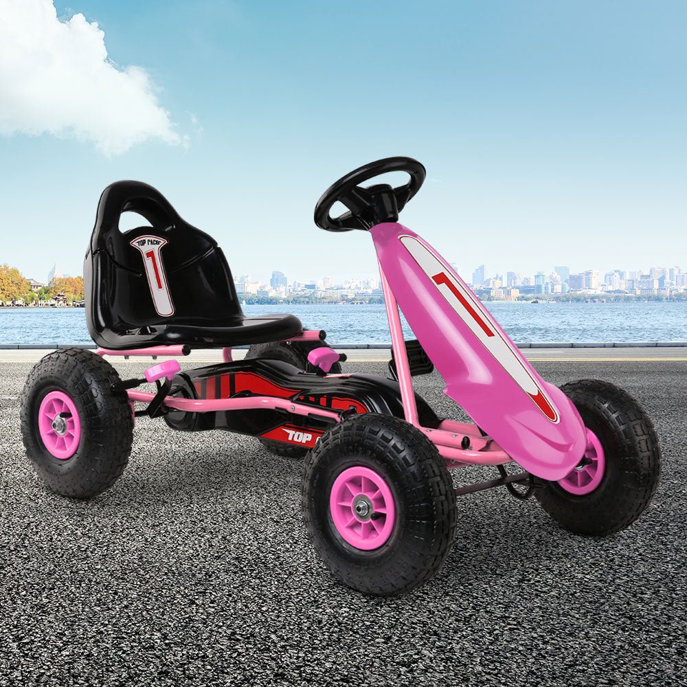 RIGO Kids Pedal Go Kart Pink | Kids Mega Mart