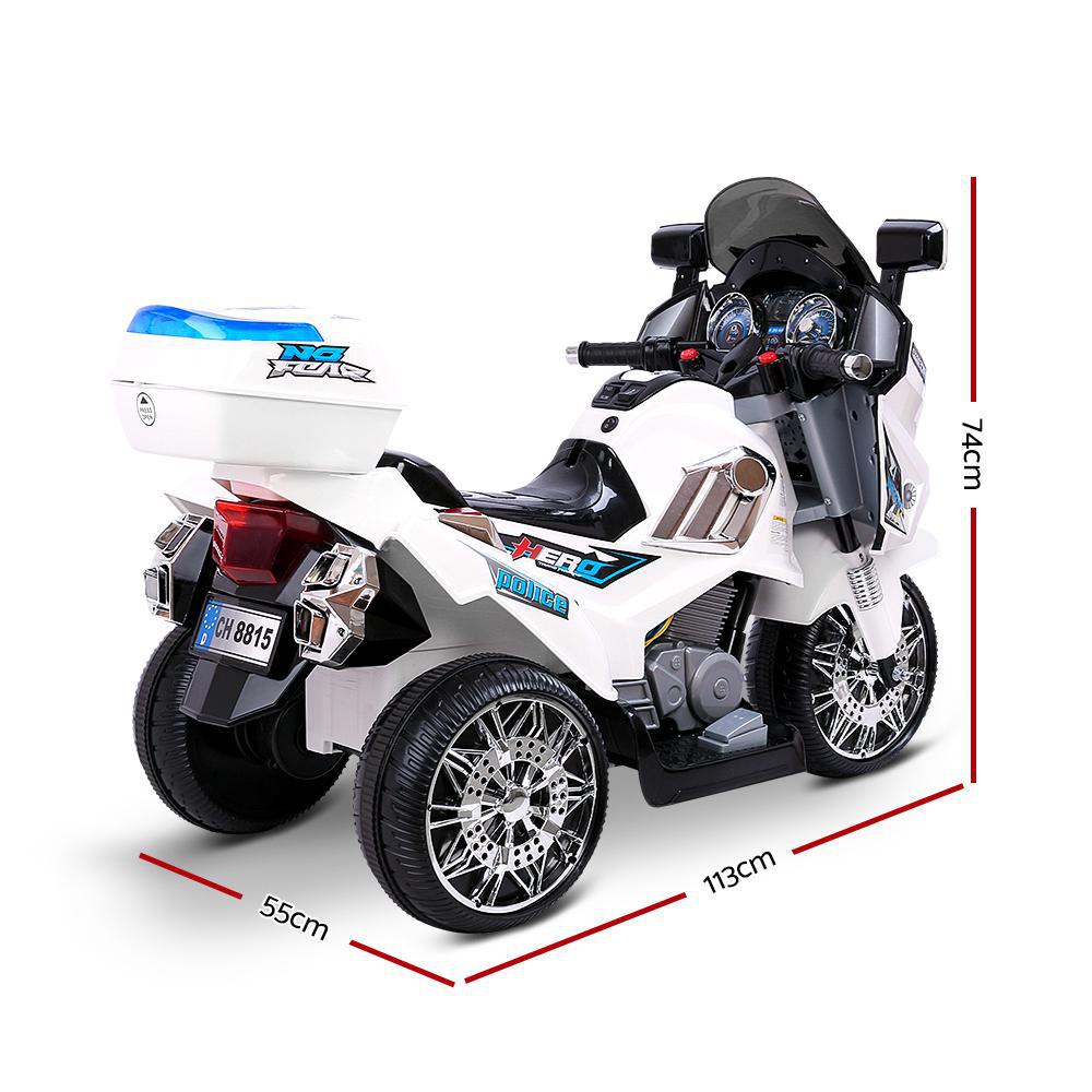 Kids Ride on Police Motorbike White | Australia Delivery