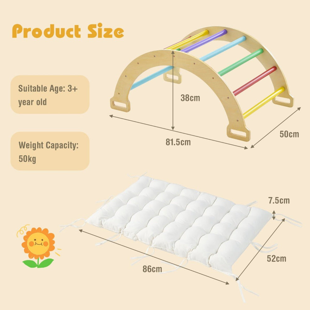 3 in 1 Wooden Arch Rocker | Climb, Crawl and Rock for Toddlers – Kids ...