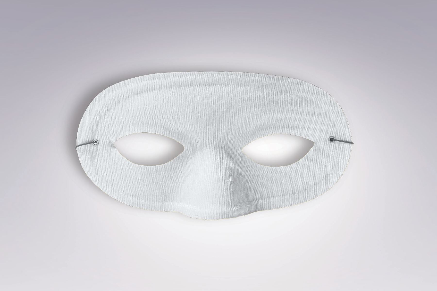White Satin Domino Eye Mask for Adults | Unisex Costume Accessory