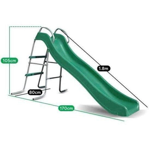 Lifespan Kids Slippery Slide | Green Outdoor Wavy Slide 1.8m