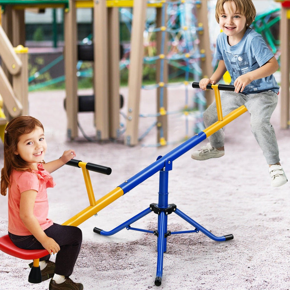 Spinning Kids Seesaw | 360° Rotation and Stopper Legs | Ages 3-8