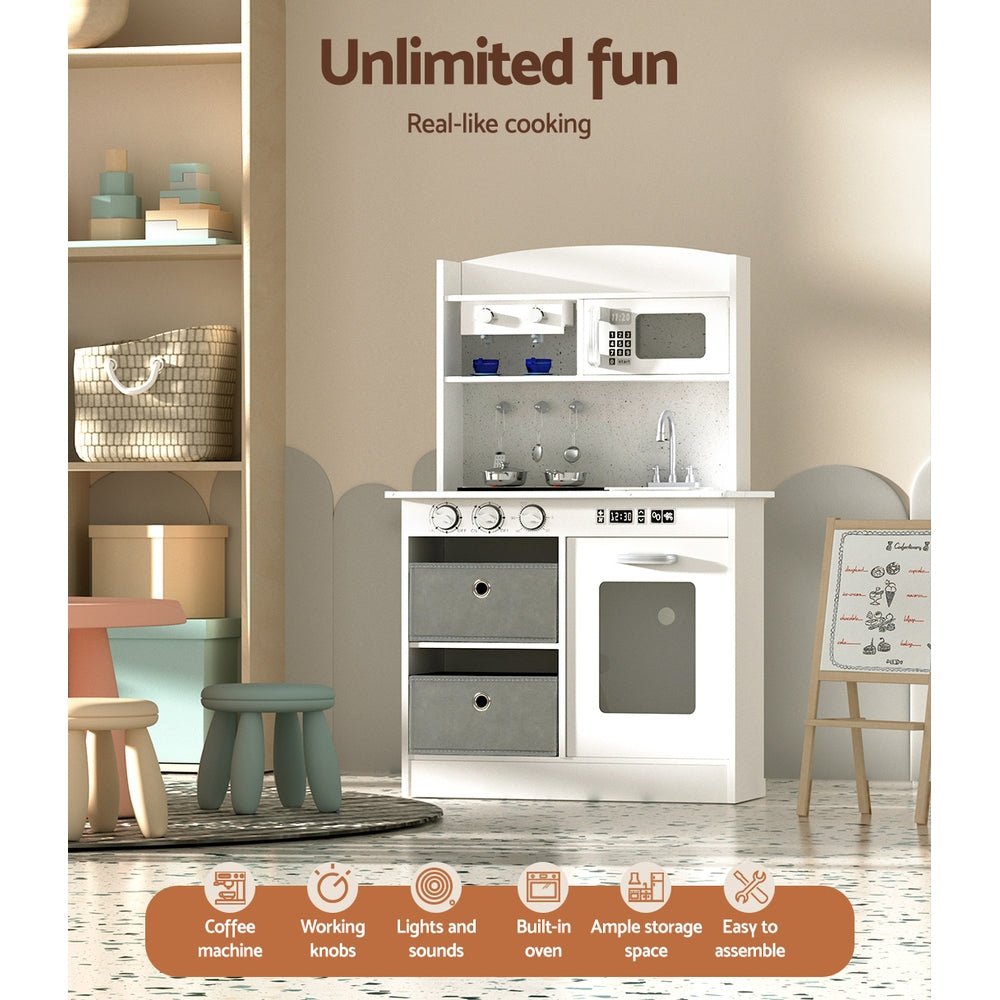 Cook Up a Storm at Home With the Keezi Kids Wooden Kitchen Set! – Kids ...