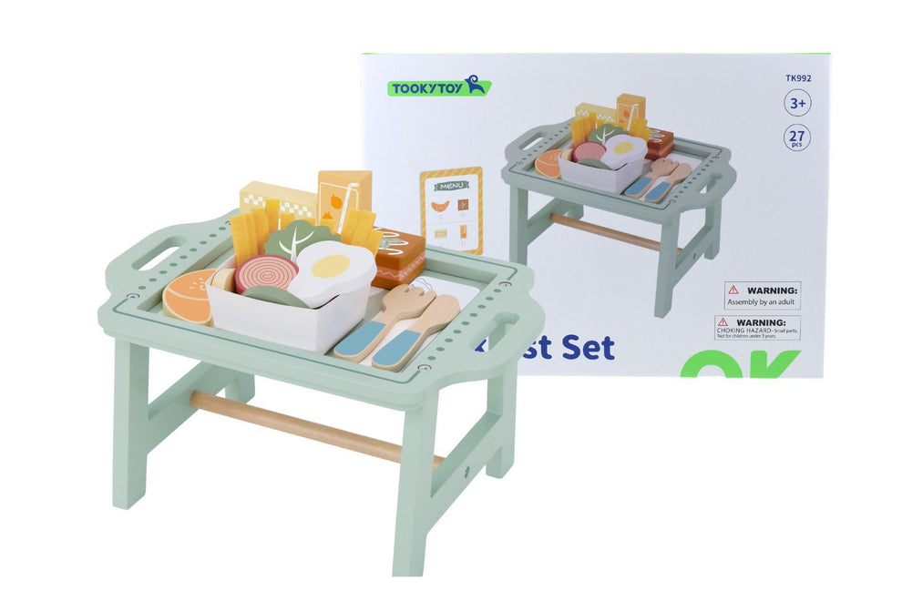 Wooden Breakfast in Bed Play Set for Kids | Imaginative Playtime – Kids ...