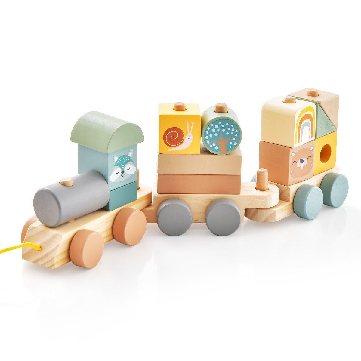 Wooden Train Set with Blocks | Creative Play for Kids Education